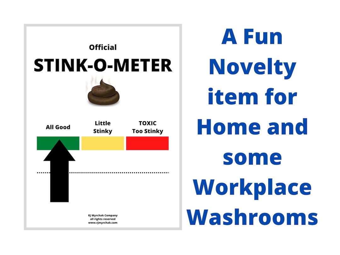 Fun Novelty Washroom Stink-o-meter Digital Download - Etsy