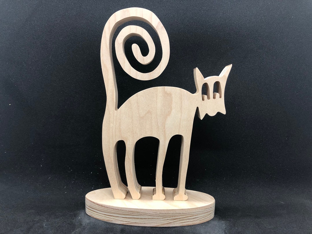 Swirl Cat Scroll Saw Pattern - Etsy