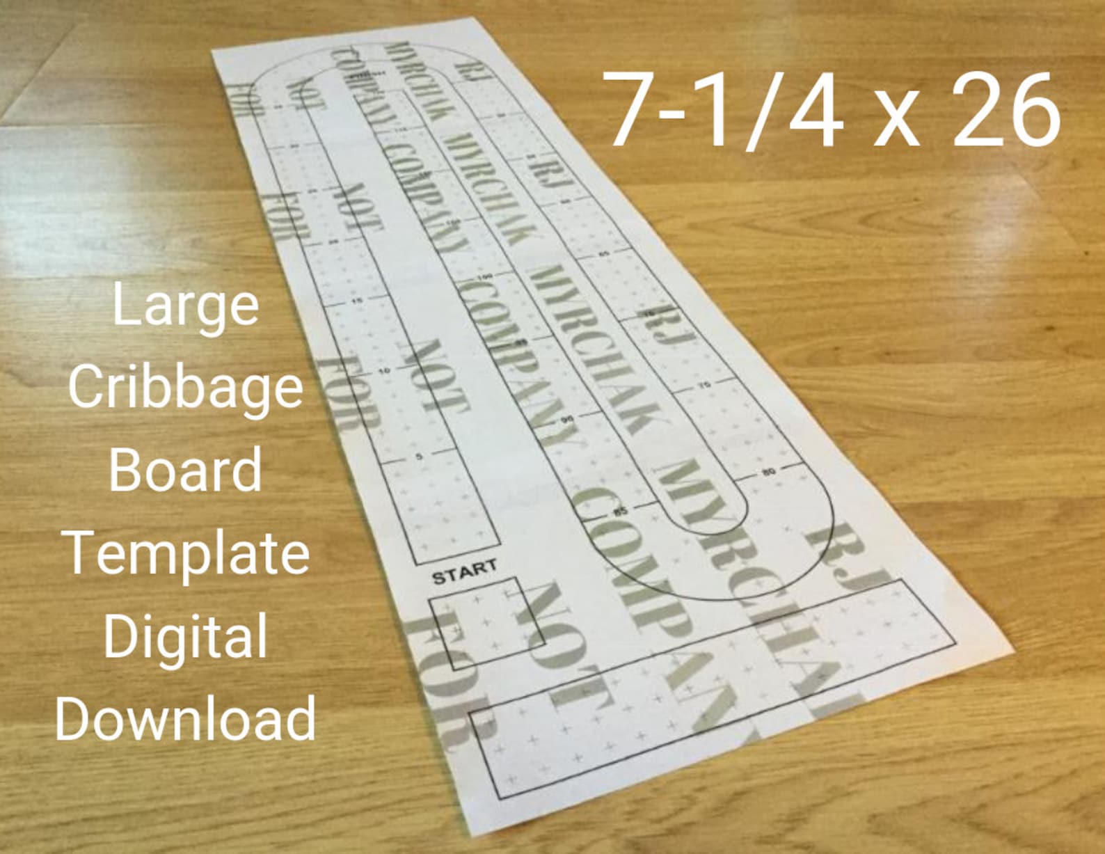 Large Cribbage Board Hole Pattern Paper Template Digital - Etsy