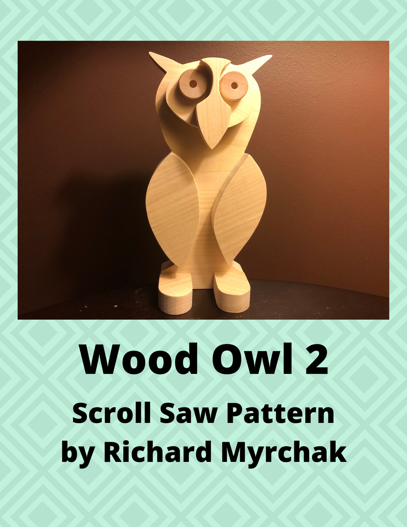 Wood Owl Scroll Saw Pattern 2 - Etsy