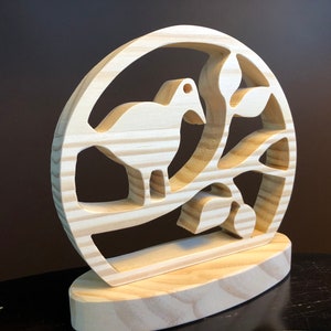 Bird on a Branch Scroll Saw Pattern - Etsy