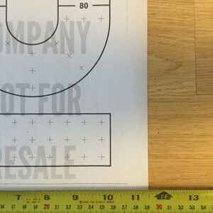 Large Cribbage Board Hole Pattern Paper Template Digital Download 10-3/ ...