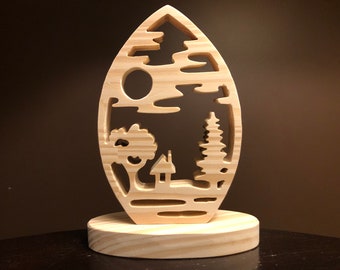 Cabin in the Woods Scroll Saw Pattern | Etsy