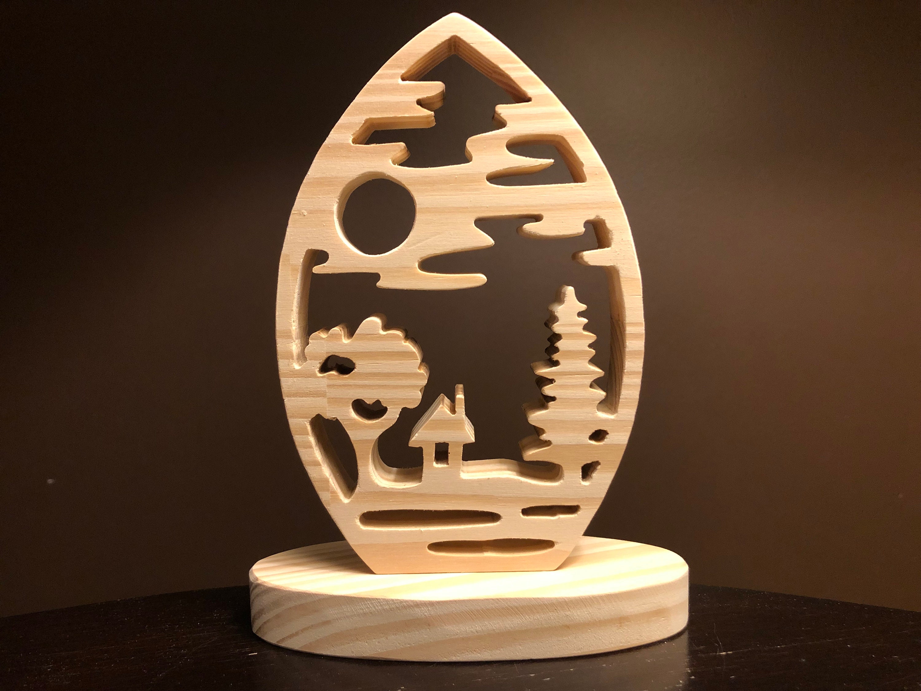 Cabin in the Forest Scroll Saw Pattern - Etsy