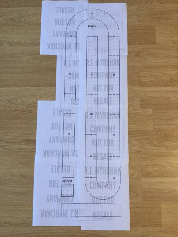 Large Cribbage Board Hole Pattern Paper Template Digital - Etsy Canada