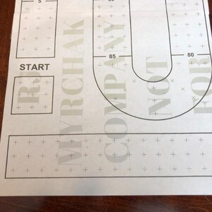 Large Cribbage Board Hole Pattern Paper Template Digital Download 9 X ...