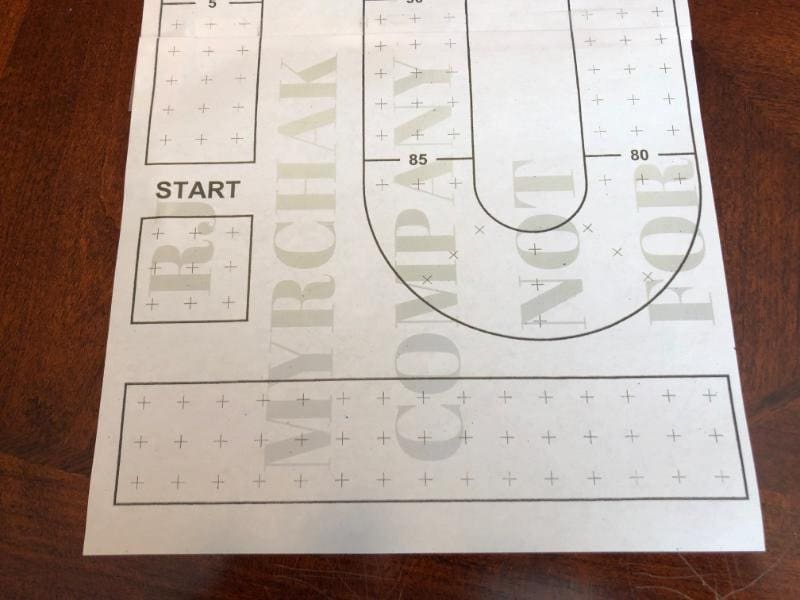 Large Cribbage Board Hole Pattern Paper Template Digital - Etsy