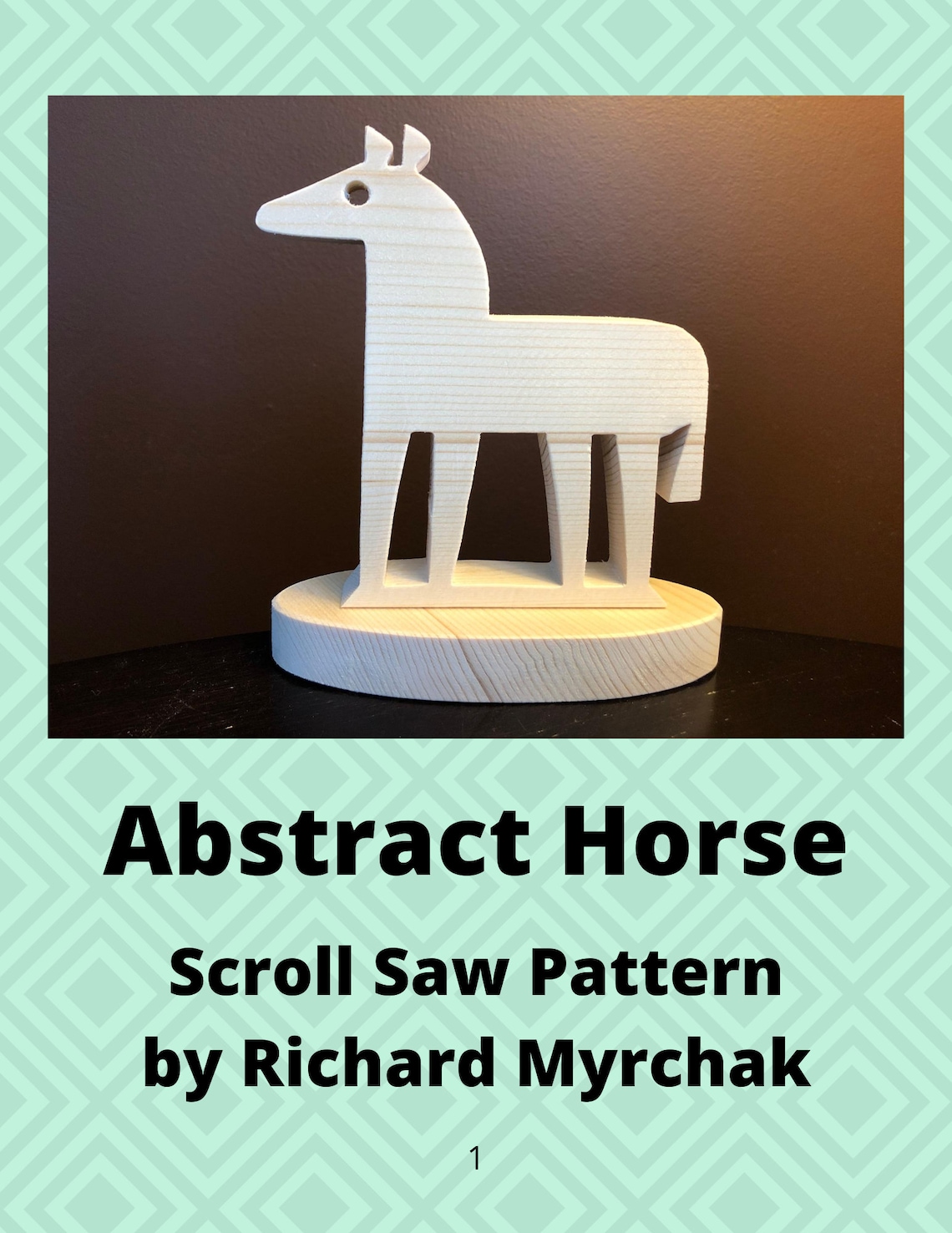 Wood Abstract Horse Scroll Saw Pattern | Etsy