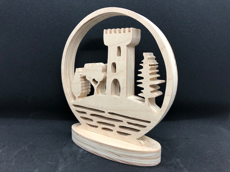 Castle by the Stream Scroll Saw Pattern - Etsy