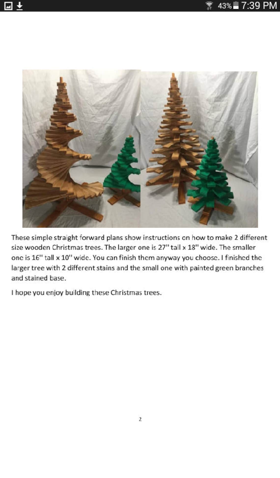Wooden Christmas Tree Plans - Etsy