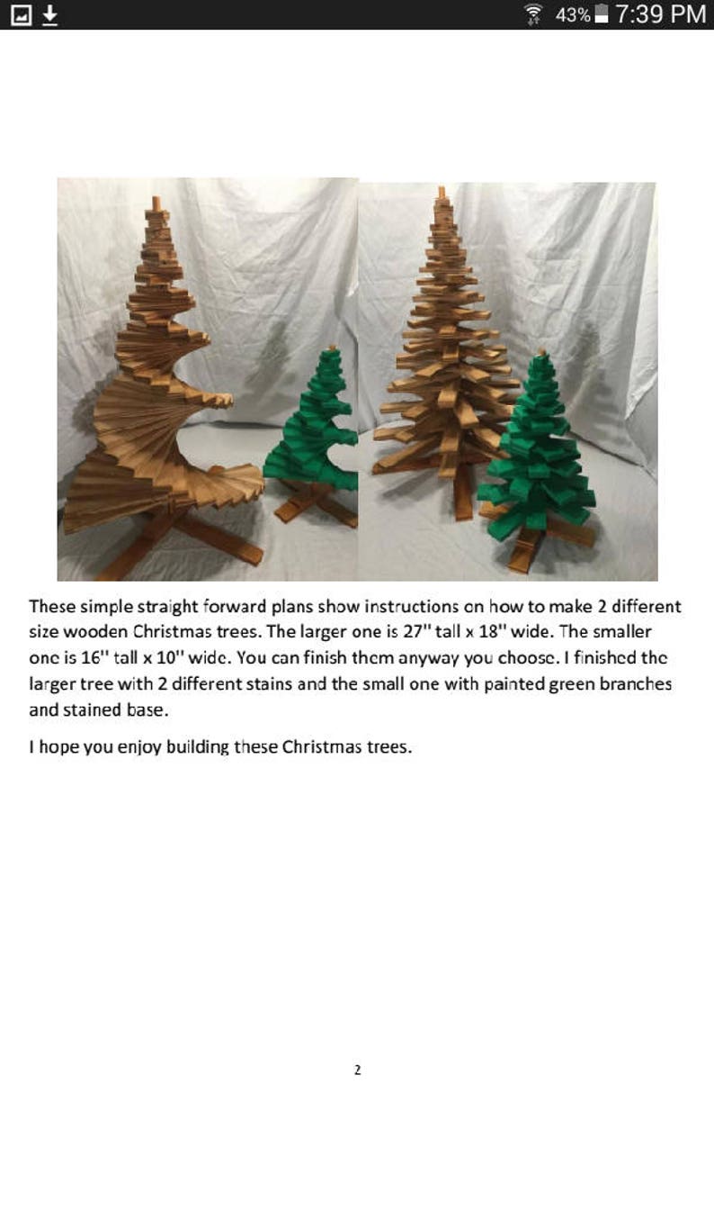 Wooden Christmas Tree Plans | Etsy