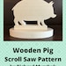 Wooden Pig Scroll Saw Pattern - Etsy Canada
