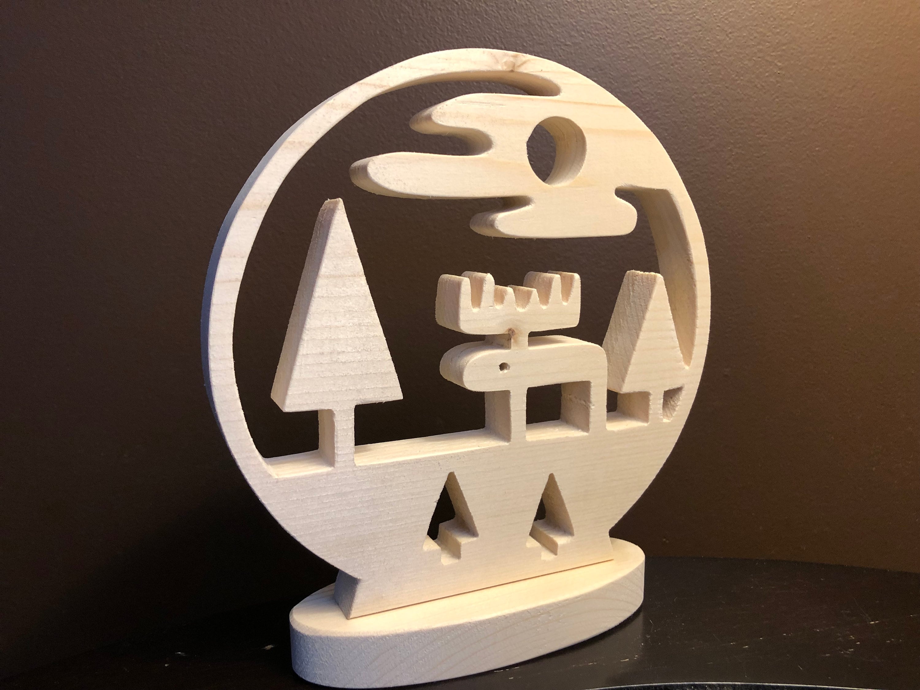 Moose in the Forest Scroll Saw Pattern - Etsy