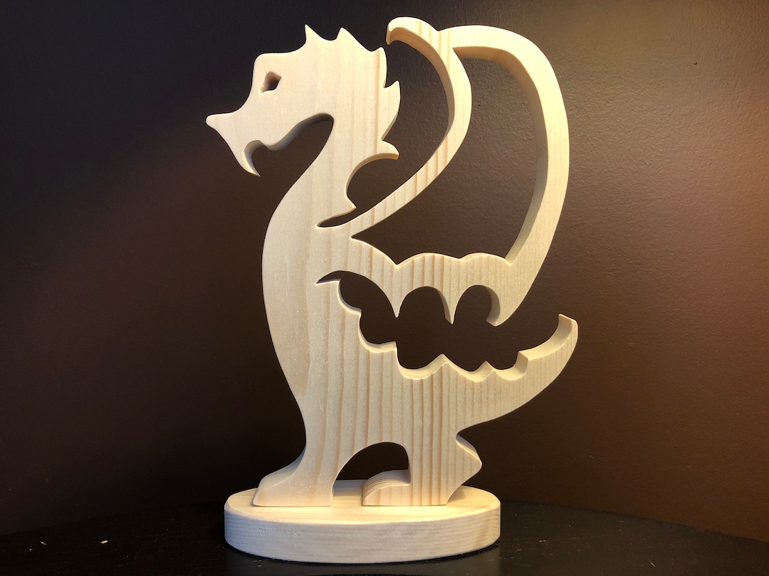 Wood Dragon Scroll Saw Pattern - Etsy