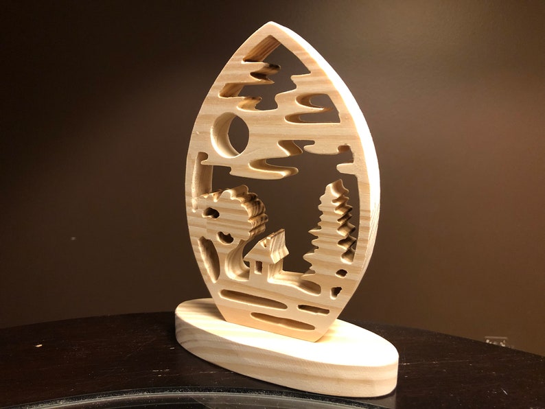 Cabin in the Forest Scroll Saw Pattern - Etsy