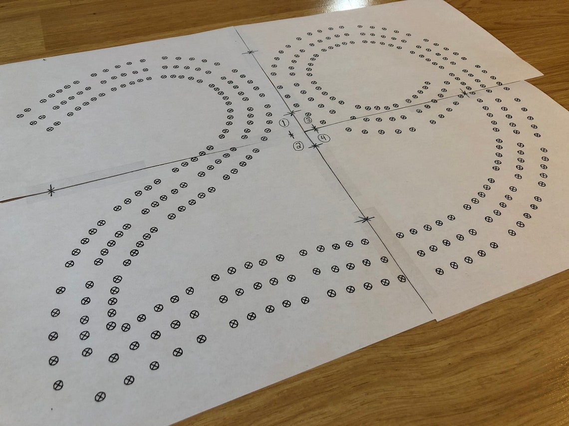 Large 29 Cribbage Board Paper Template Digital Download 13 X 17-1/4 ...