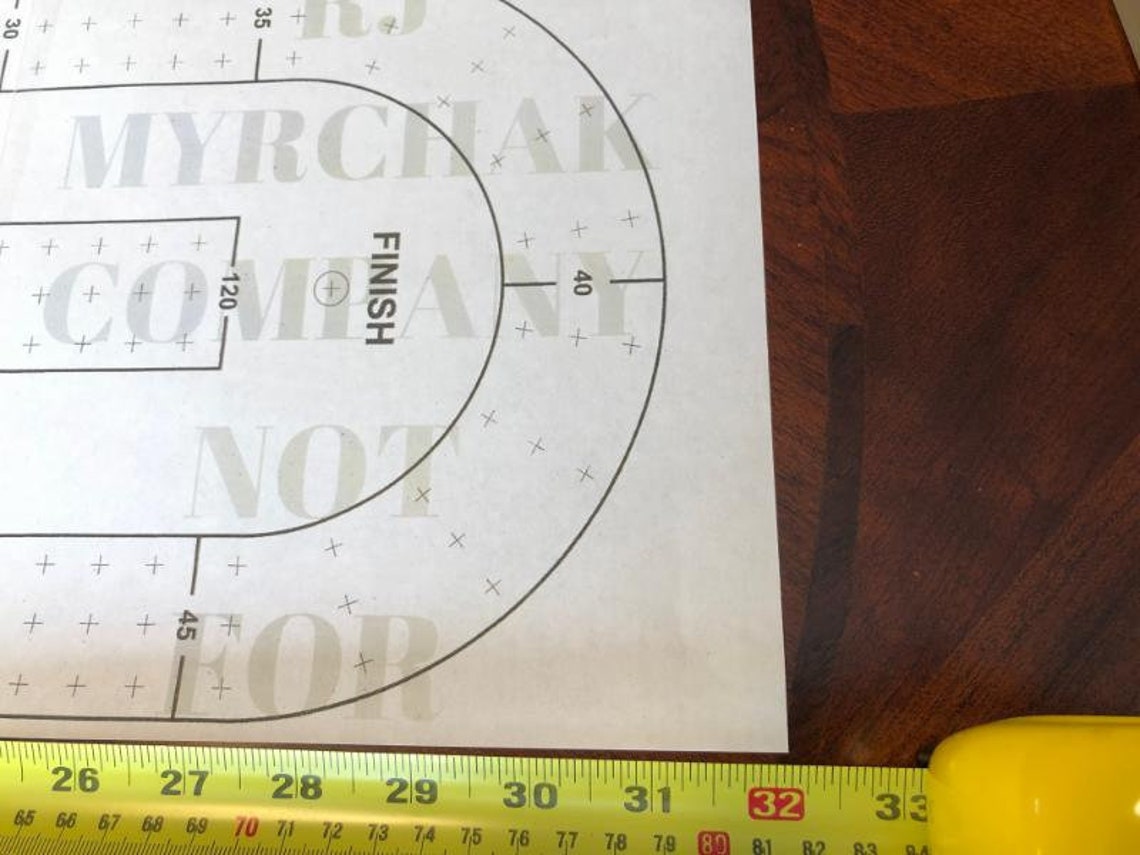 Large Cribbage Board Hole Pattern Paper Template Digital Download 9 X ...