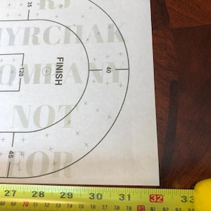 Large Cribbage Board Hole Pattern Paper Template Digital Download 9 X ...