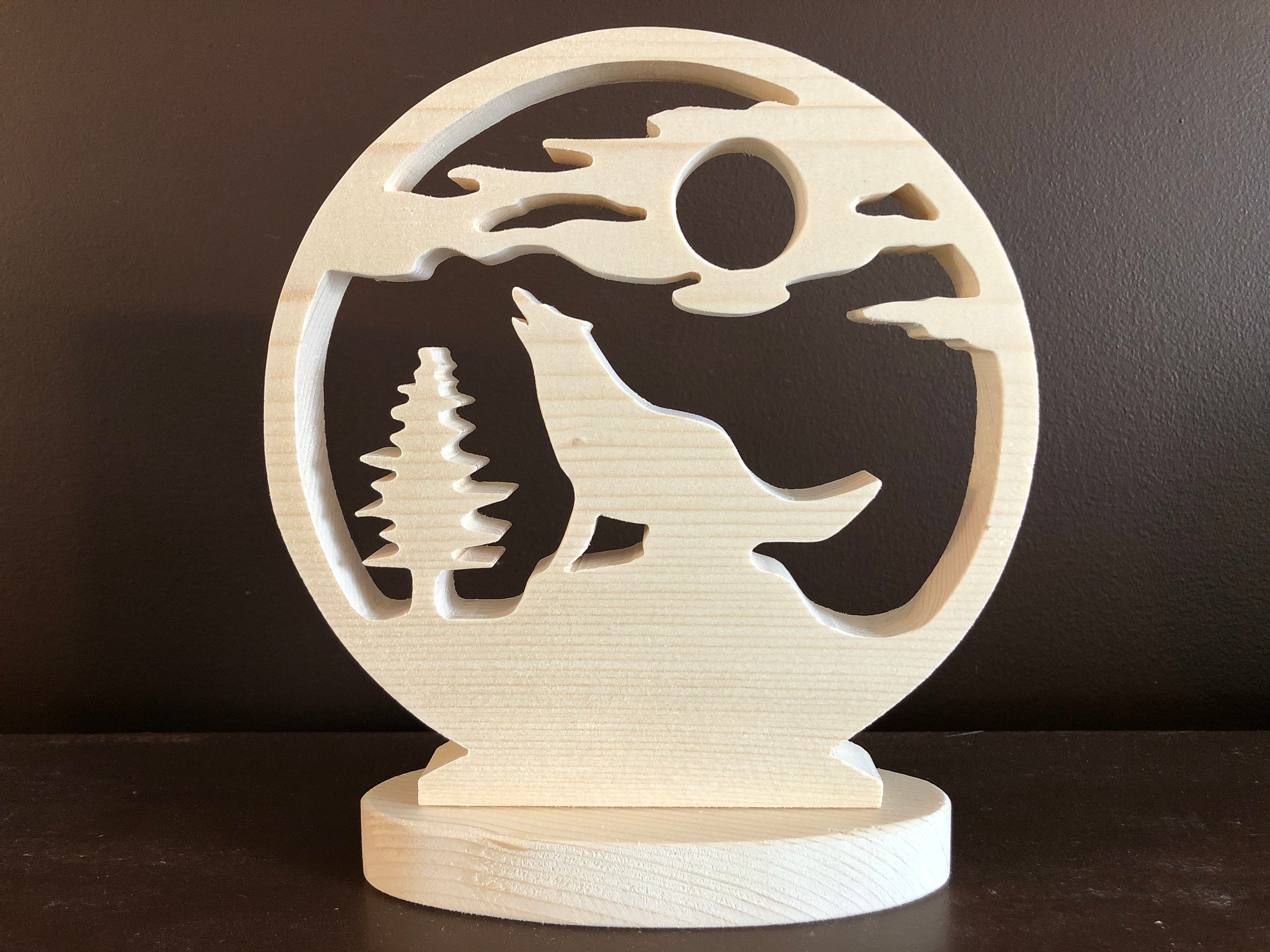 Wolf Scene Scroll Saw Pattern - Etsy