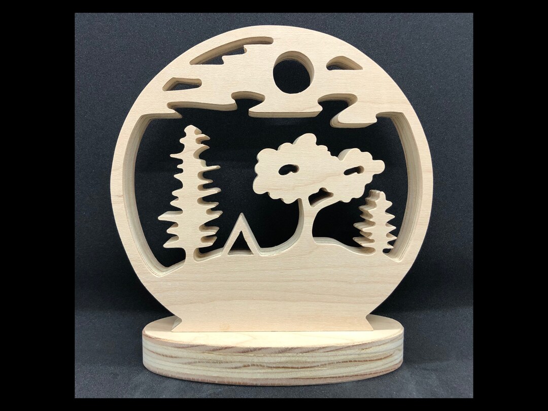 Camping in the Woods Scroll Saw Pattern - Etsy