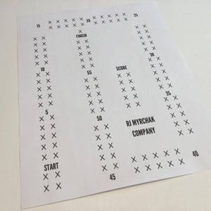 Cribbage Board Paper Template for Large Pegs DIGITAL DOWNLOAD - Etsy Canada