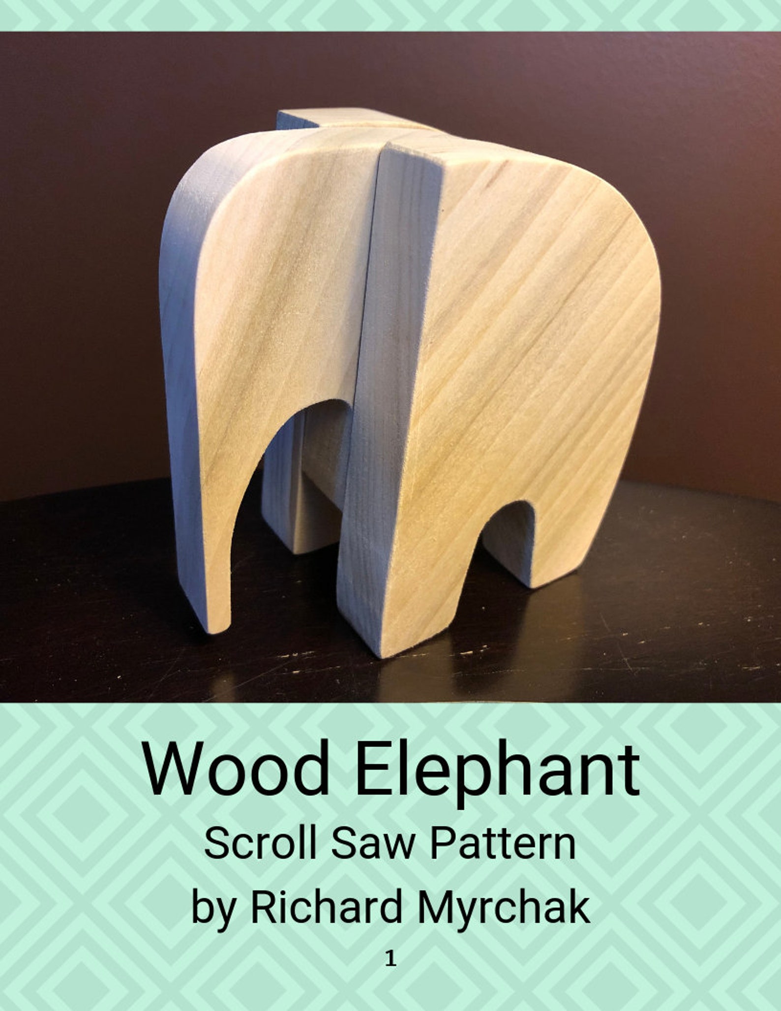 Wood Elephant Scroll Saw Pattern - Etsy