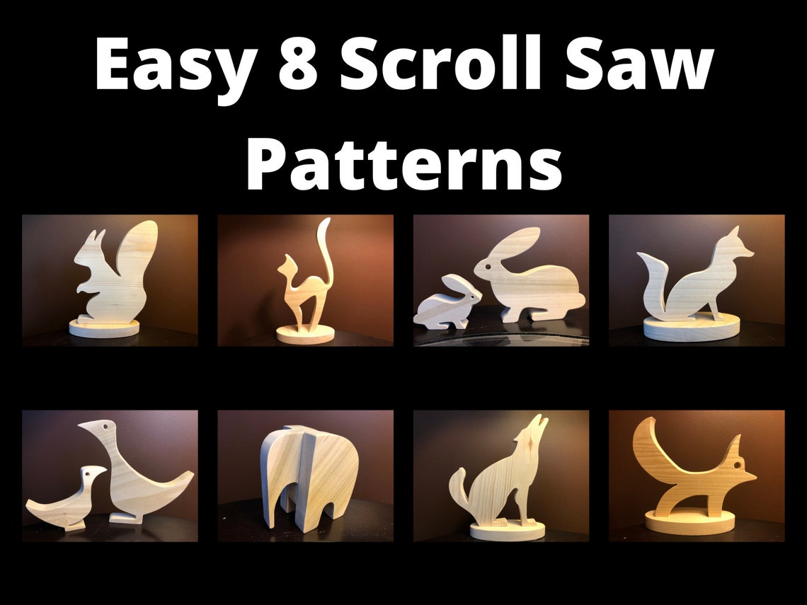 Easy 8 Scroll Saw Patterns - Etsy
