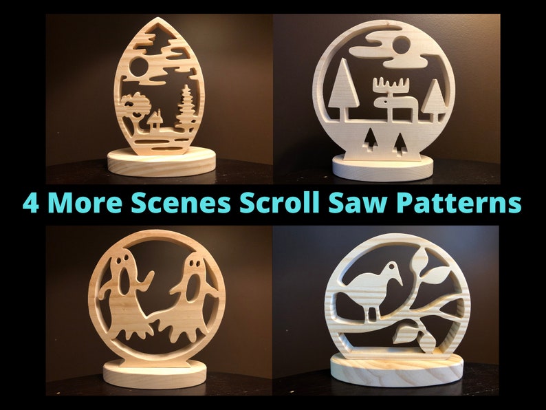4 More Scenes Scroll Saw Patterns - Etsy