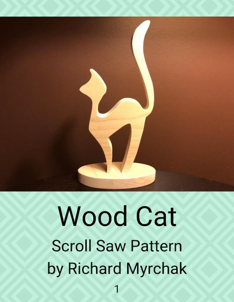 Wood Cat Scroll Saw Pattern | Etsy