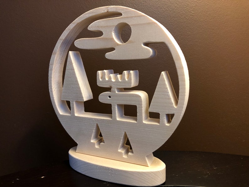 Moose in the Forest Scroll Saw Pattern - Etsy