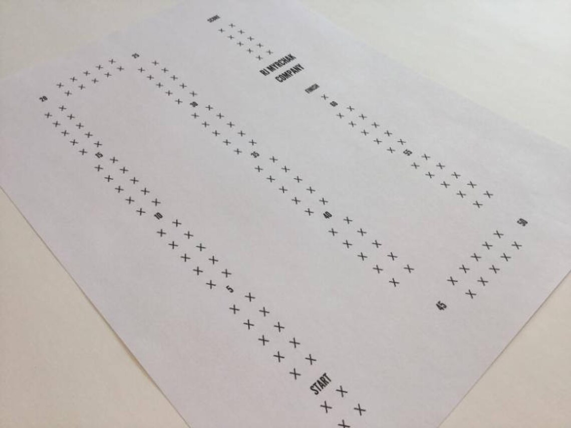Cribbage Board Paper Template for Larger Peg Sizes DIGITAL | Etsy Canada