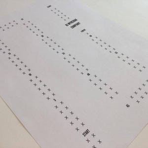 Cribbage Board Paper Template for Larger Peg Sizes DIGITAL DOWNLOAD ...