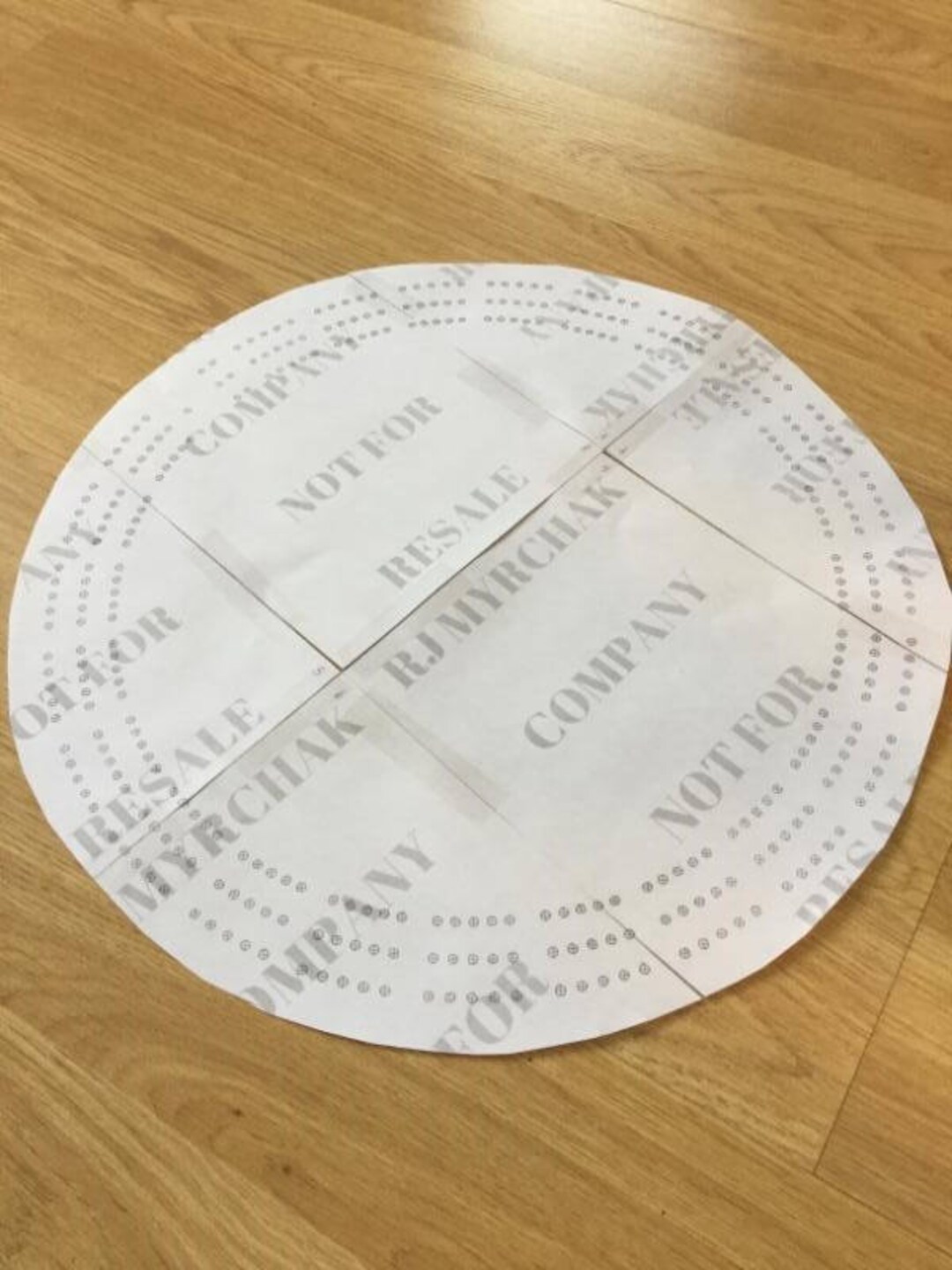 Large Round Cribbage Hole Pattern Paper Template Digital Download 14-5/ ...