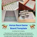 Horse Race Board Game Template - Etsy