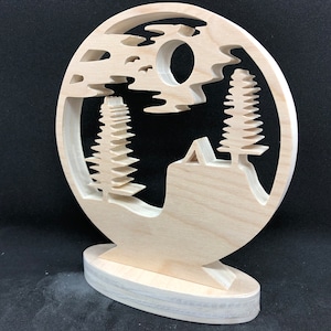 Camping on a Hill Scroll Saw Pattern - Etsy