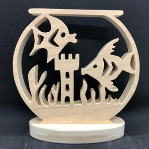 Castle Fish Bowl Scene Scroll Saw Pattern - Etsy