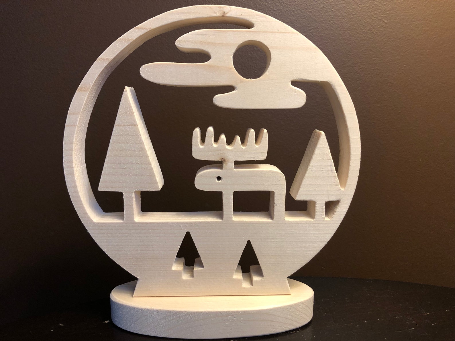 Moose in the Forest Scroll Saw Pattern - Etsy