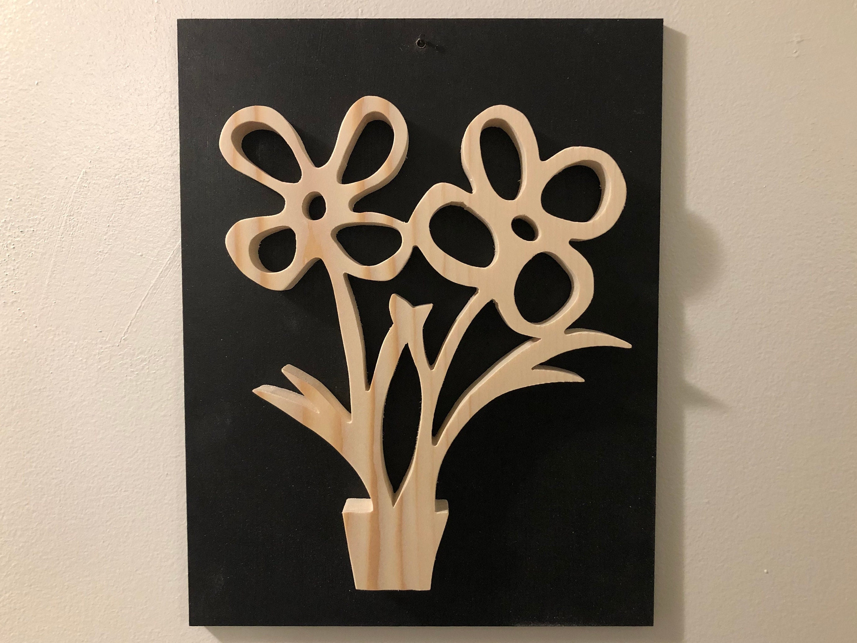 Flowers Wall Art Scroll Saw Pattern - Etsy
