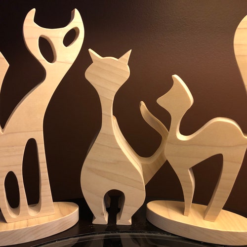 3 Wooden Cats Scroll Saw Patterns - Etsy