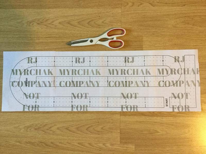 Large Cribbage Board Hole Pattern Paper Template Digital | Etsy Canada