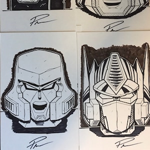 Transformers Head Sketch - Etsy