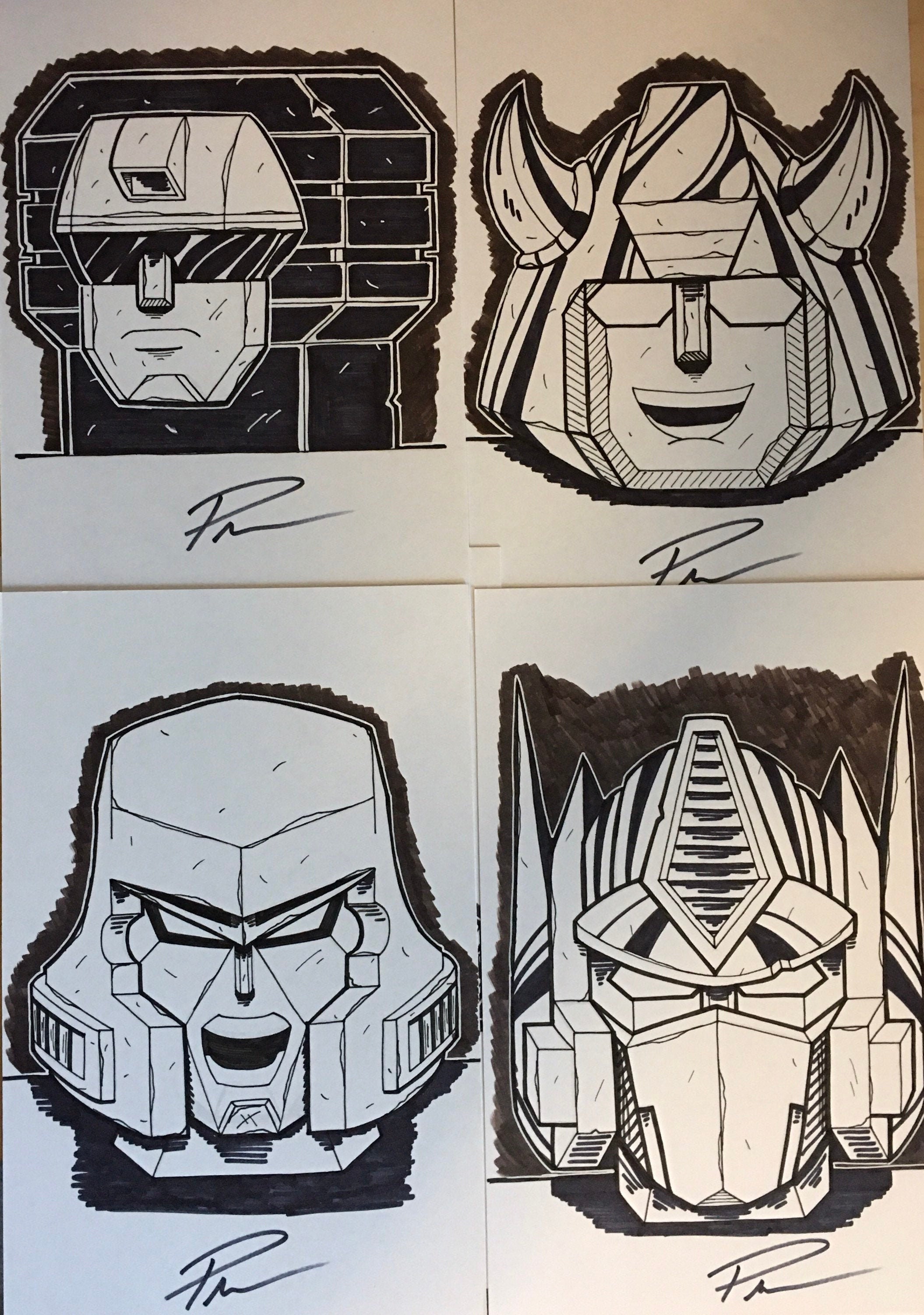 Optimus Prime Face Drawing