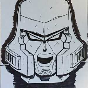 Transformers Head Sketch - Etsy