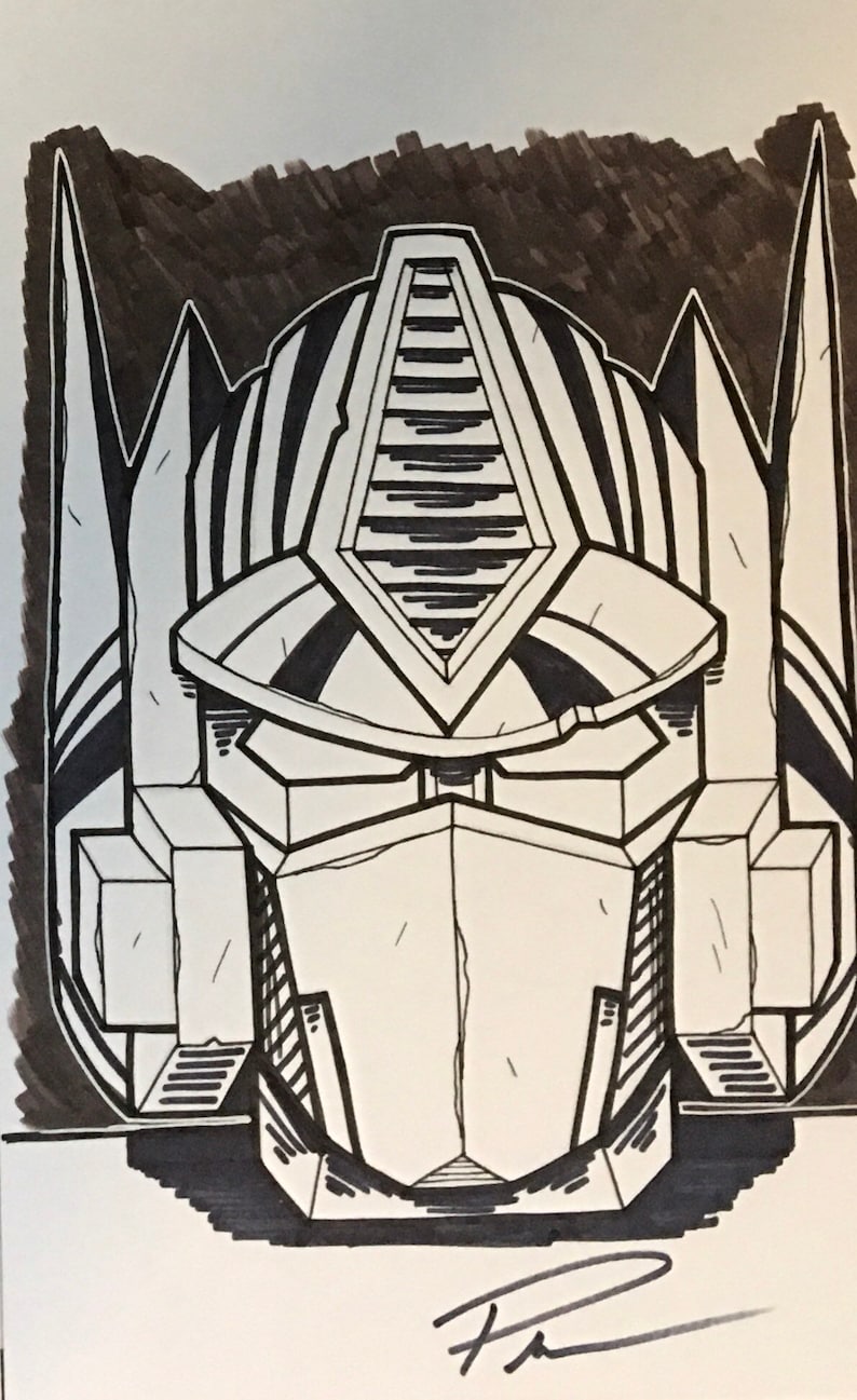 Transformers Head Sketch - Etsy