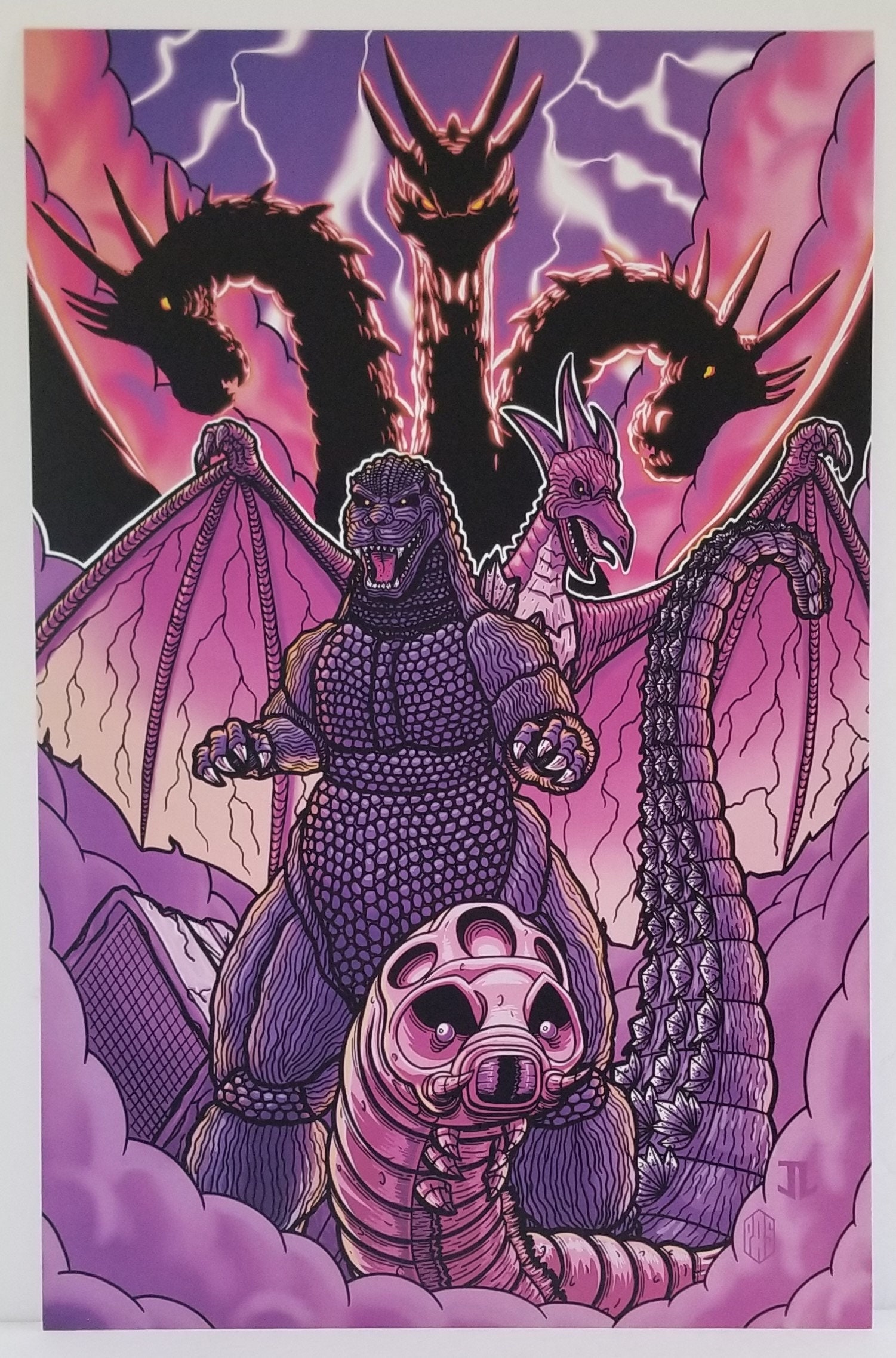 Godzilla 90s 11x17 - Etsy