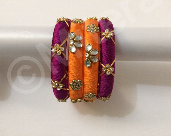 Silk thread jewellery by MiteraArt on Etsy