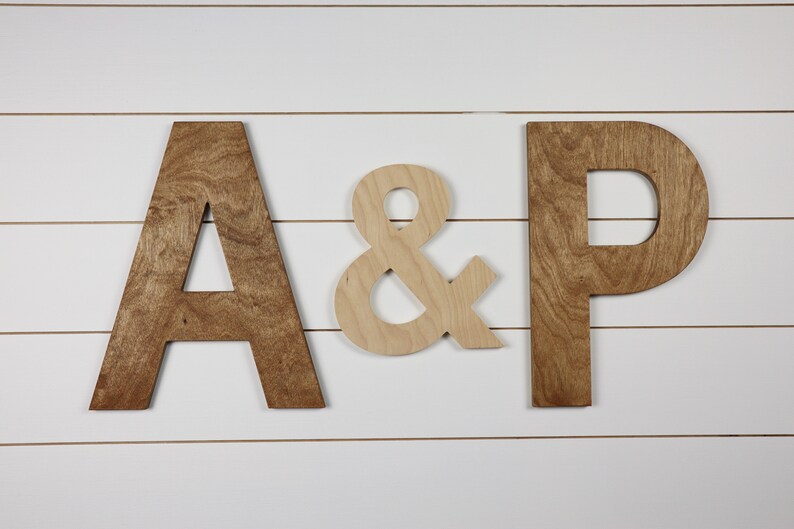 Stained Wood Letters, Large Nursery Letters, Large Wedding Letters ...