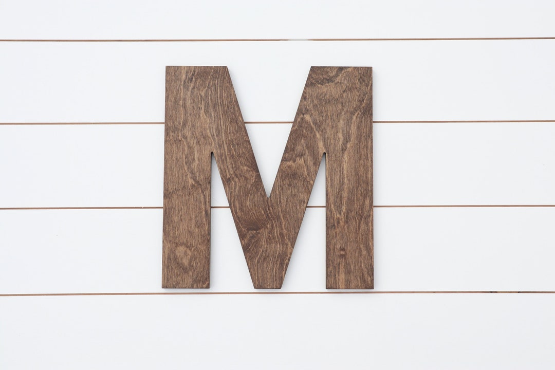 Stained Wood Letter, Last Name Initial, Nursery Initials, Gallery Wall ...