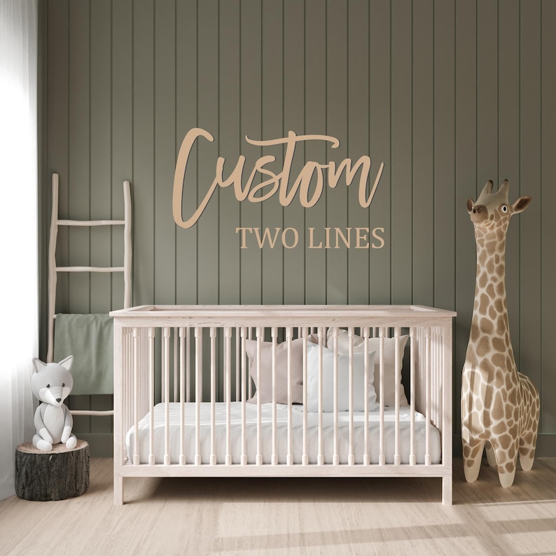 Personalized Wood First and Middle Name Sign, Nursery Wall Decor, Baby ...