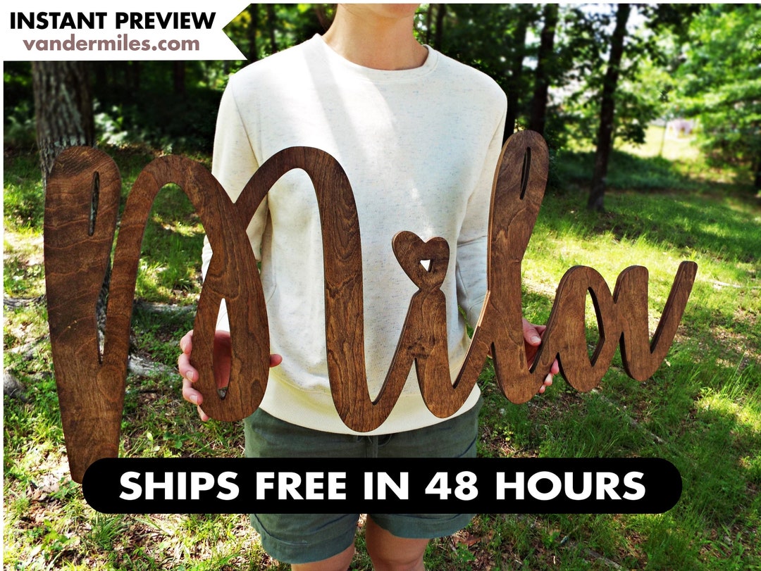 Baby Name Sign Nursery Name Sign Wood Script Name Above - Etsy